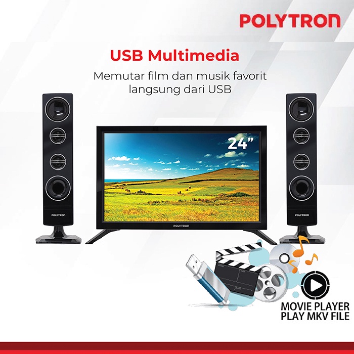 Jual POLYTRON Cinemax Digital TV 24 inch PLD 24TV1855 | TV Polytron 24 ...