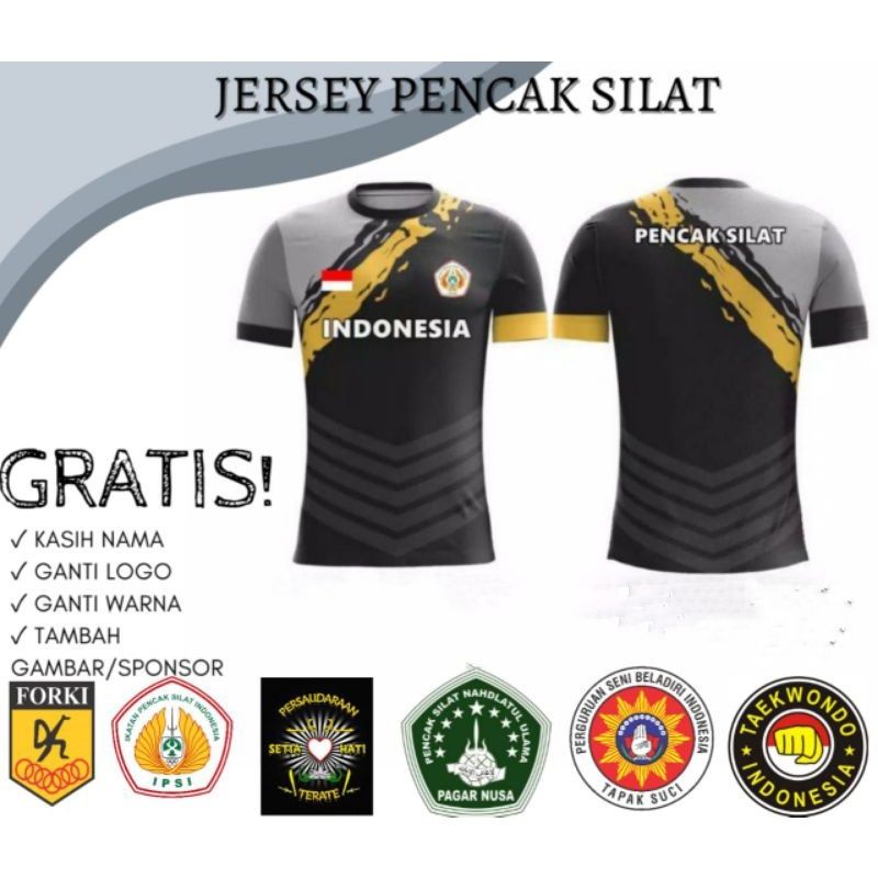 Jual BAJU KAOS PENCAK SILAT INDONESIA/JERSEY PENCAK SILAT/KARATE/PSHT ...