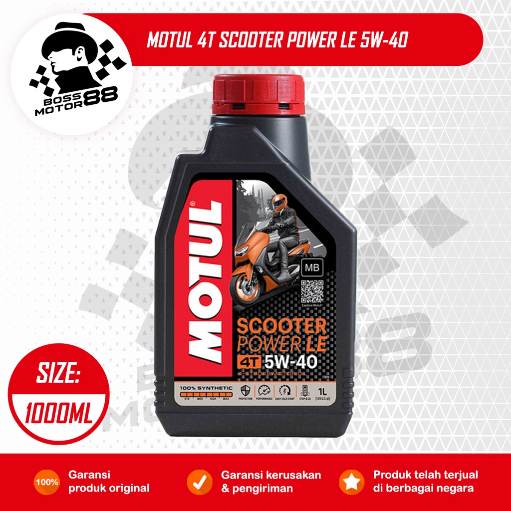 Jual Motul 4T Scooter Power LE 5W-40 1L - Oli Motor Matic/Metik Premium ...