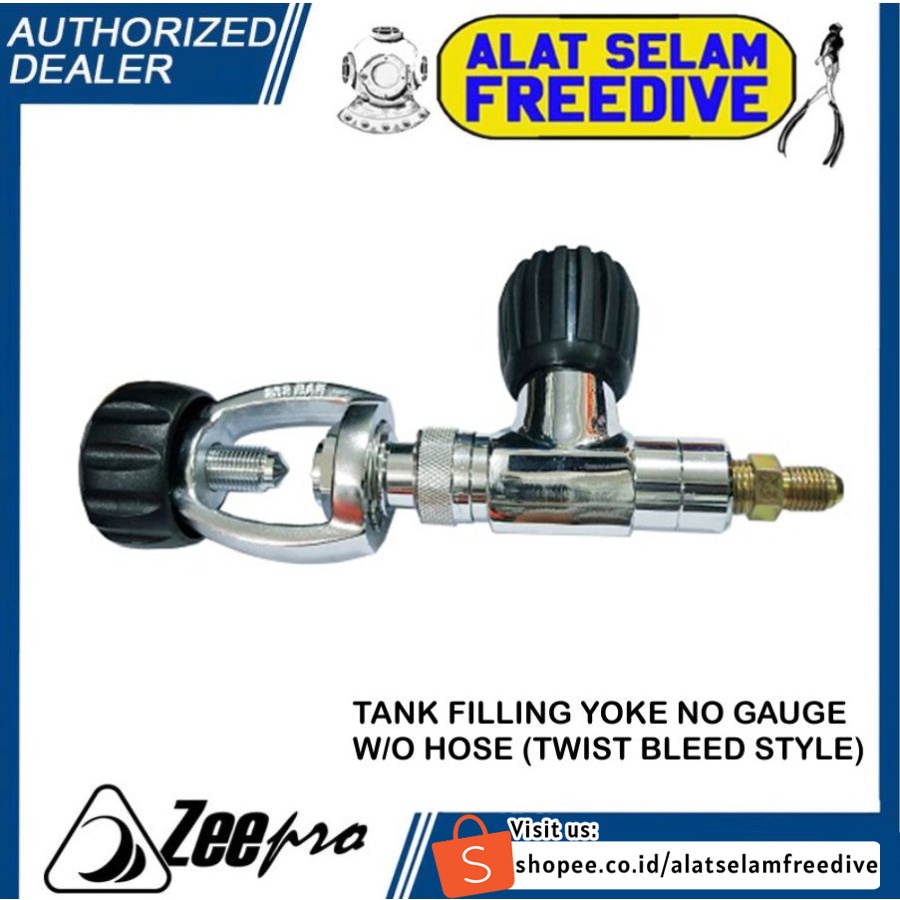 Jual Tank Filling Yoke Compressor Diving Zeepro Twist Bleed Style Scuba ...