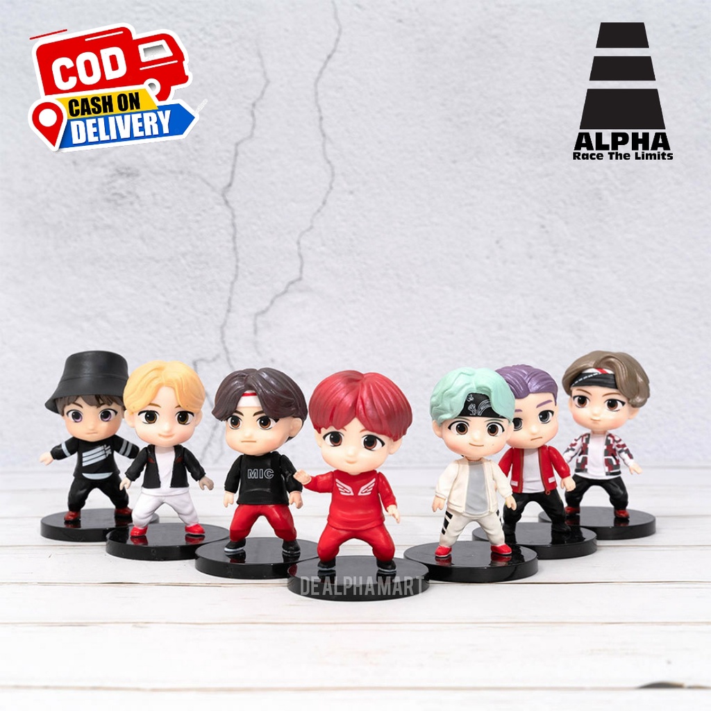 Jual FIGURE BTS MINI TINY TAN PVC 7PCS 1 SET KOLEKSI BTS DASHBOARD MOBIL UNOFFICIAL BTS PATUNG ...