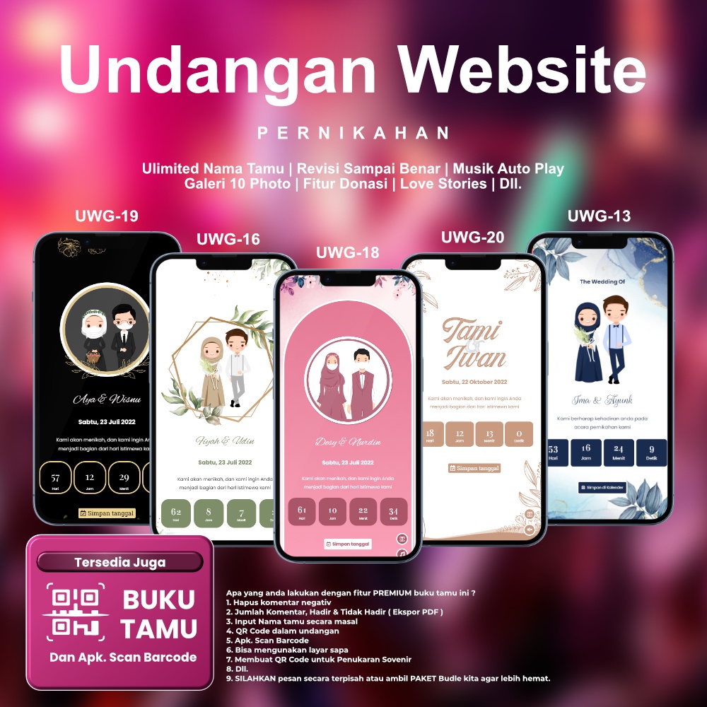 Jual Undangan Digital Website Pernikahan | Undangan Website | Undangan Web | Undangan Online ...
