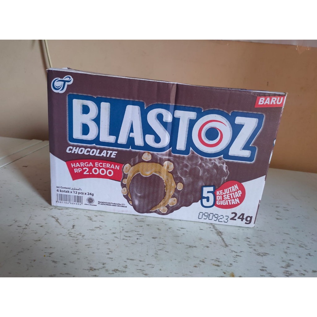 Jual blastoz chocolate 24gr karton | Shopee Indonesia