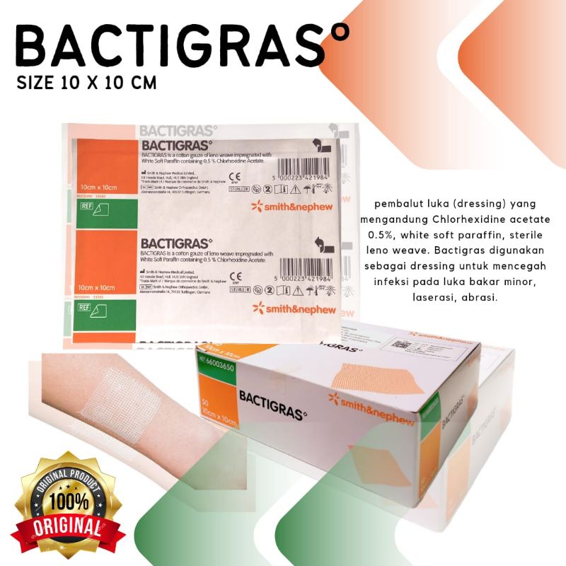 Jual Bactigras 10Cm x 10Cm Kasa Steril | Shopee Indonesia