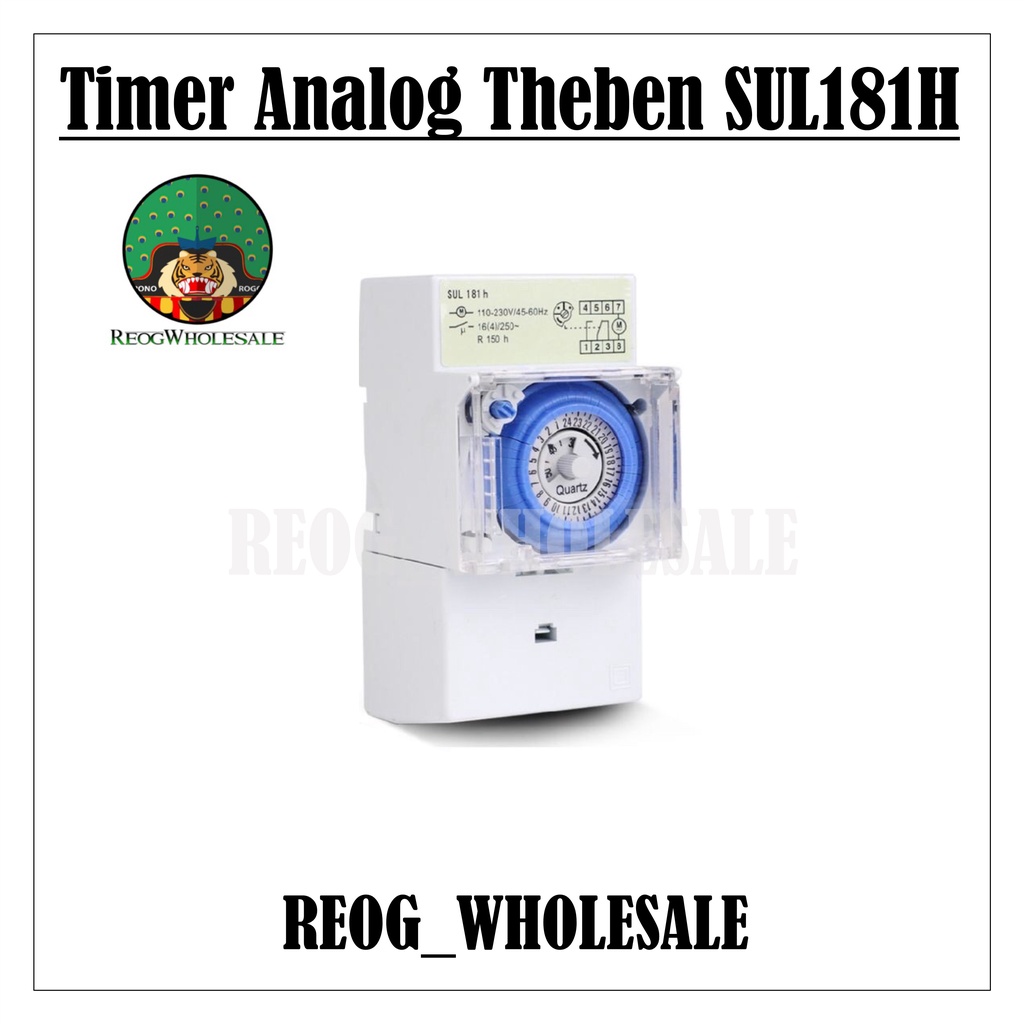 Jual Timer Analog Theben SUL181H Switch Switcher 24 Jam/H Panel Lampu ...