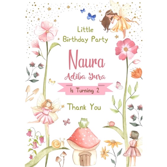 Jual Thanks Card / Kartu Ucapan Terima Kasih fairy / Kartu Souvenir ...