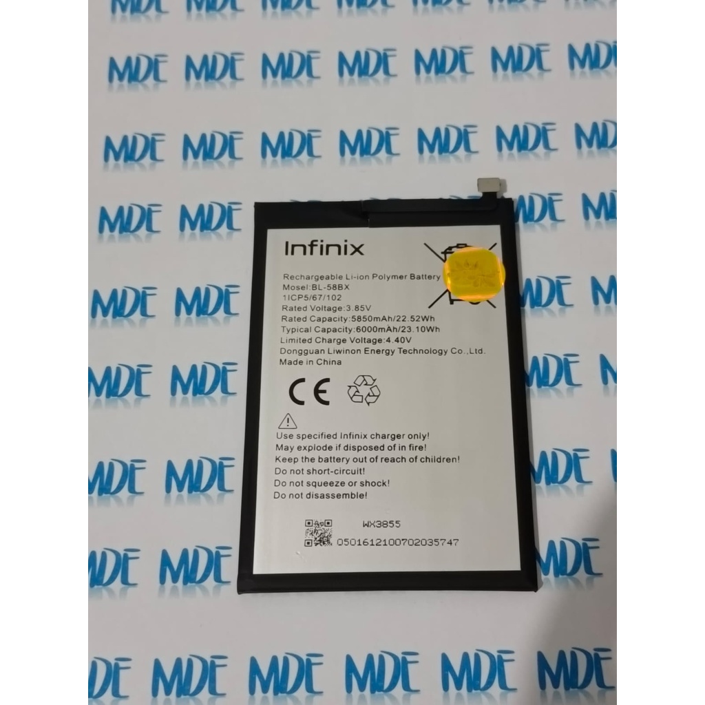 Jual Baterai Infinix Hot 9 Play BL-58BX Original Batre Battery | Shopee ...