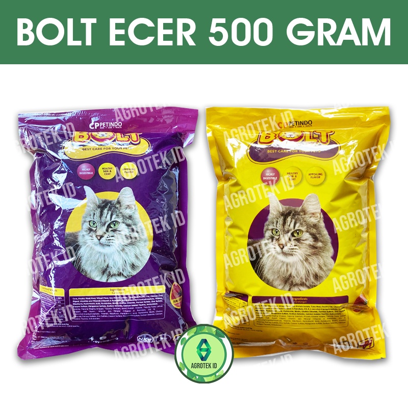 Jual BOLT Makanan Kucing 500 Gram Kemasan Repack | Shopee Indonesia