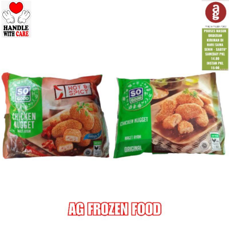 Jual So Good Chicken Nugget Original & Hot Spicy 400grm | Shopee Indonesia