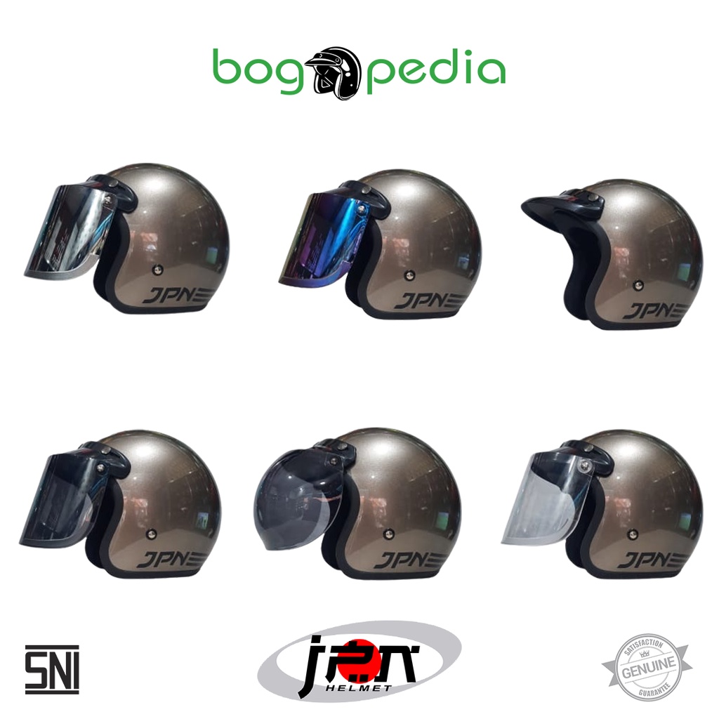 Jual Helm JPN Warna Grey Glossy | Shopee Indonesia