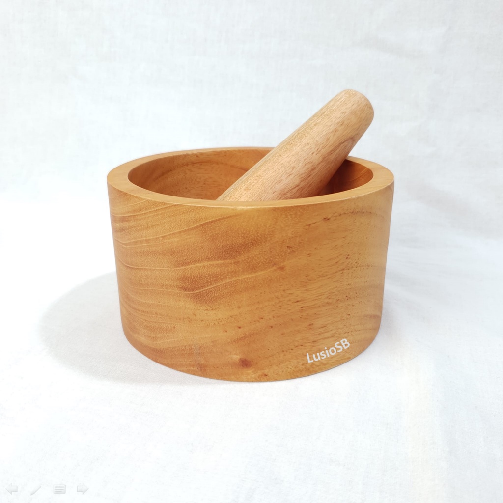 Jual Cobek Ulekan Kayu Premium LusioSB Cobekan Tumbukan | Shopee Indonesia