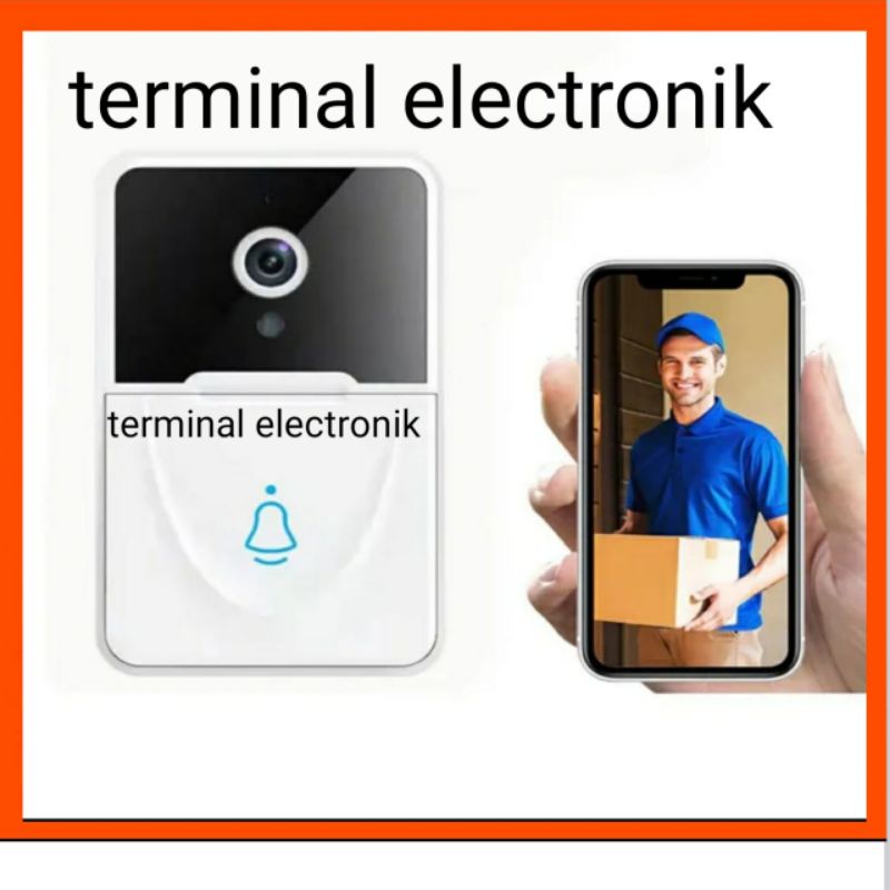 Jual bell rumah tanpa kabel door bell with camera wifi video doorbell ...