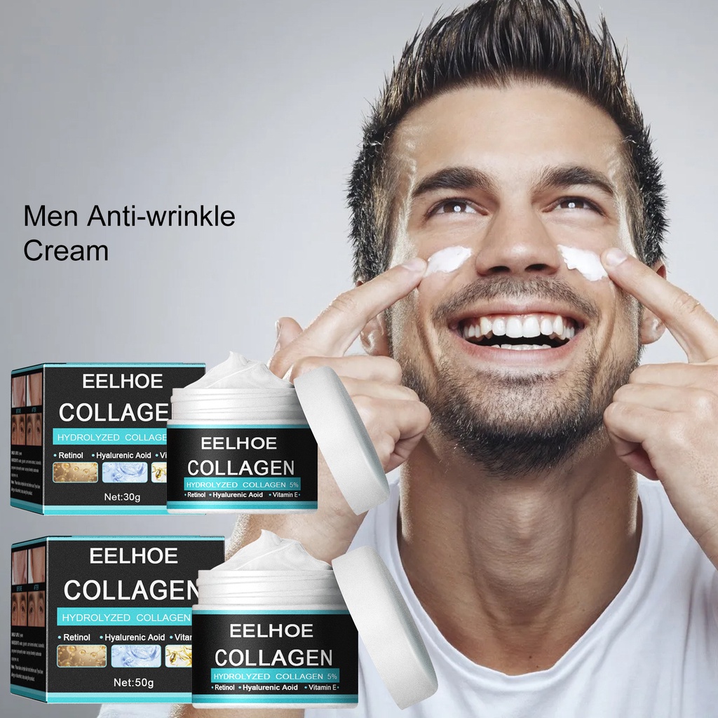 Jual EELHOE Men's Collagen Cream 50gr -Pria Pelembut PENIPIS Kerut Wajah dan Kantong Mata ...
