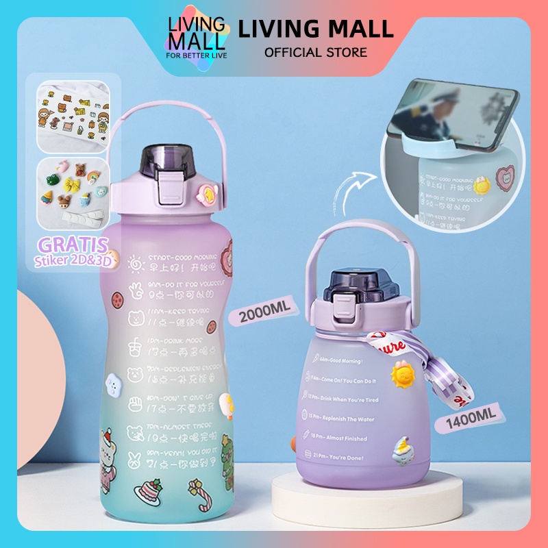 Jual Bottle Big Belly / Botol Minum Stiker Lucu 2D 3D 1,4 L 2 Liter ...