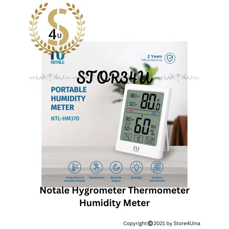 Jual Notale Hygrometer Thermometer Humidity Meter | Shopee Indonesia