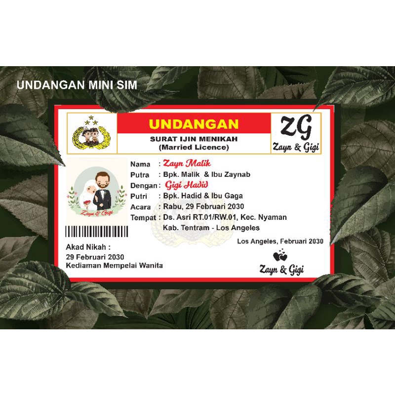 Jual Undangan Mini/Kopi/Permen Desain SIM | Shopee Indonesia
