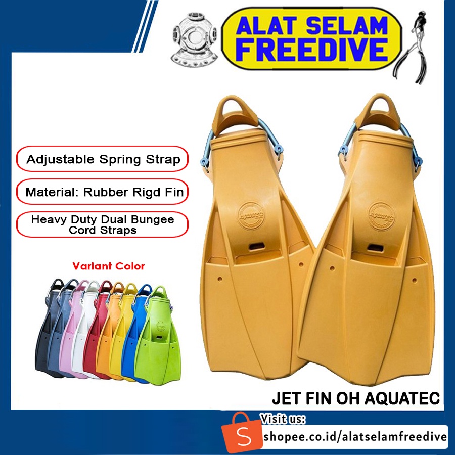 Jual Jet Fin Aquatec Technical Fins Diving Sidemount Selam Neutral ...
