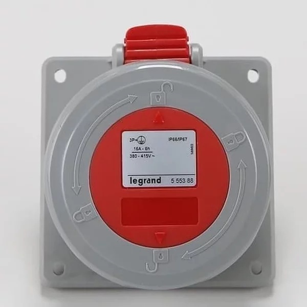 Jual LEGRAND 555388 PANEL MOUNTING SOCKET 16A 4 PIN 3P+N, 2P+N+E 380V IP67 | Shopee Indonesia