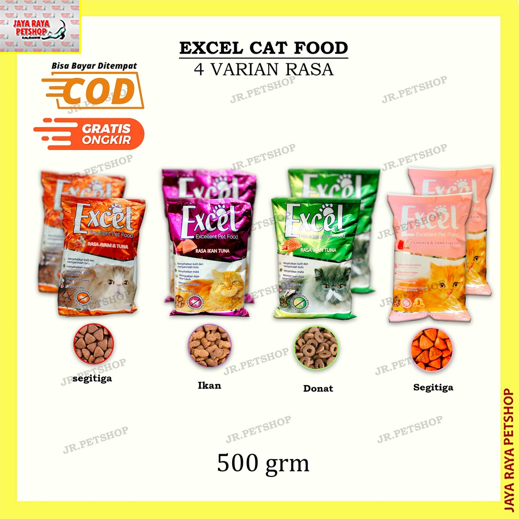 Jual Excel Makanan Kucing Excel cat food dry food 500 gram | Shopee ...