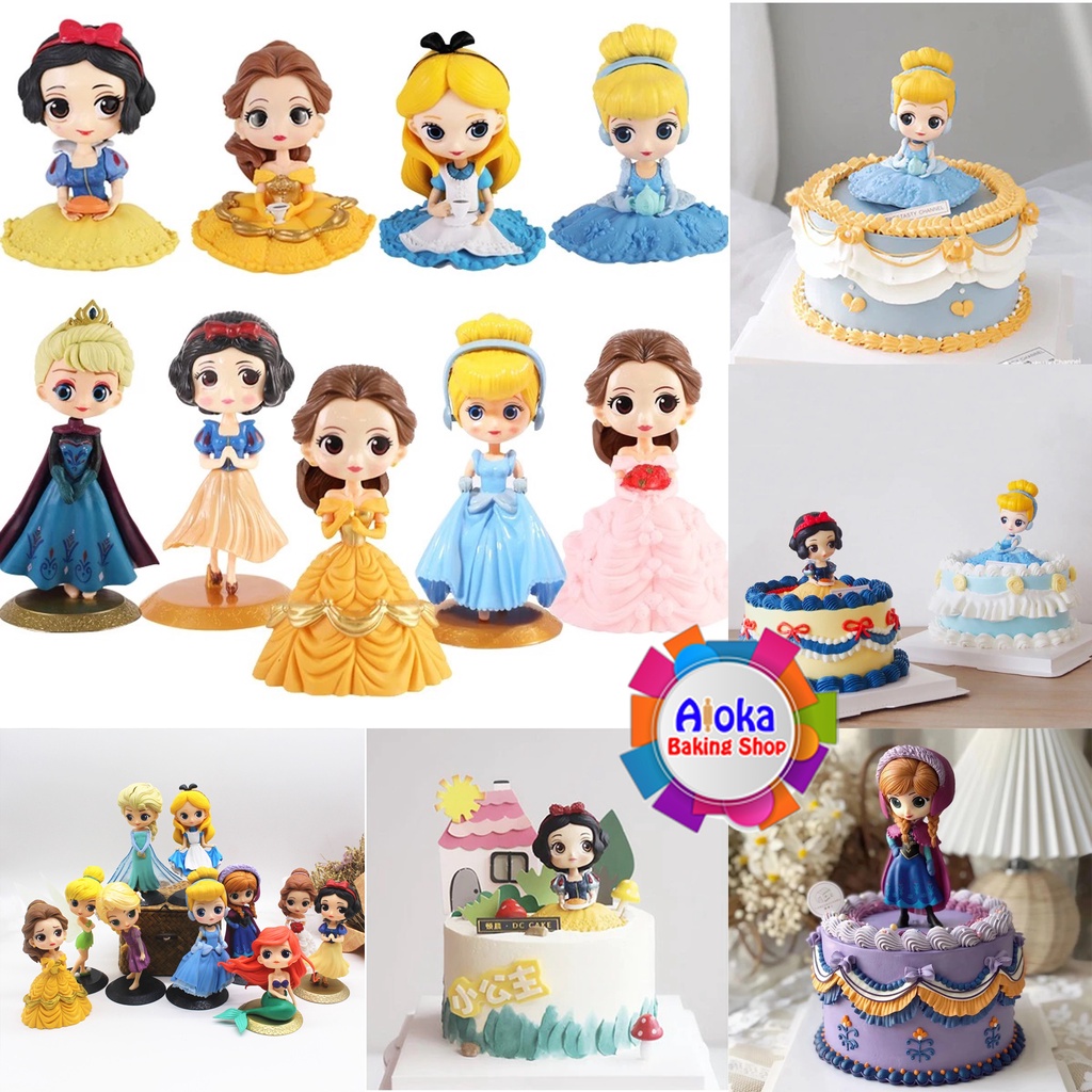 Jual Topper Cake Princess Disney PVC Elsa Anna Ariel Mermaid Belle ...