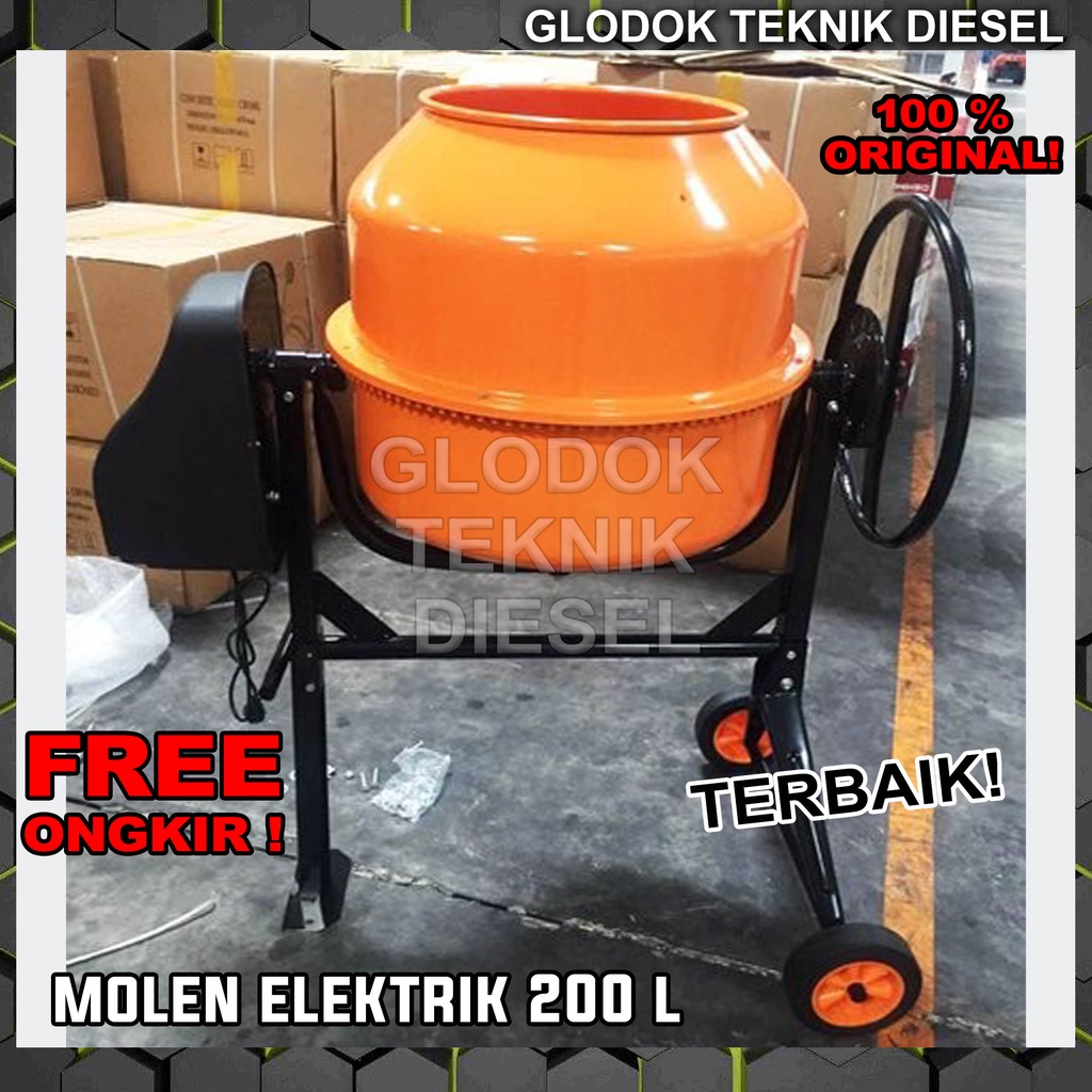 Jual ALAT ADUK SEMEN LISTRIK MINI MOLEN MINI MIXER MINI 200 L TERBAIK ...