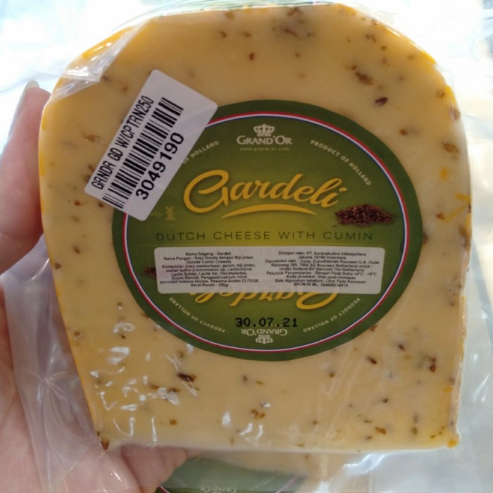 Jual Gardeli Gouda Dutch Chese With Cumin/Keju Gouda & Biji Jinten/250G ...