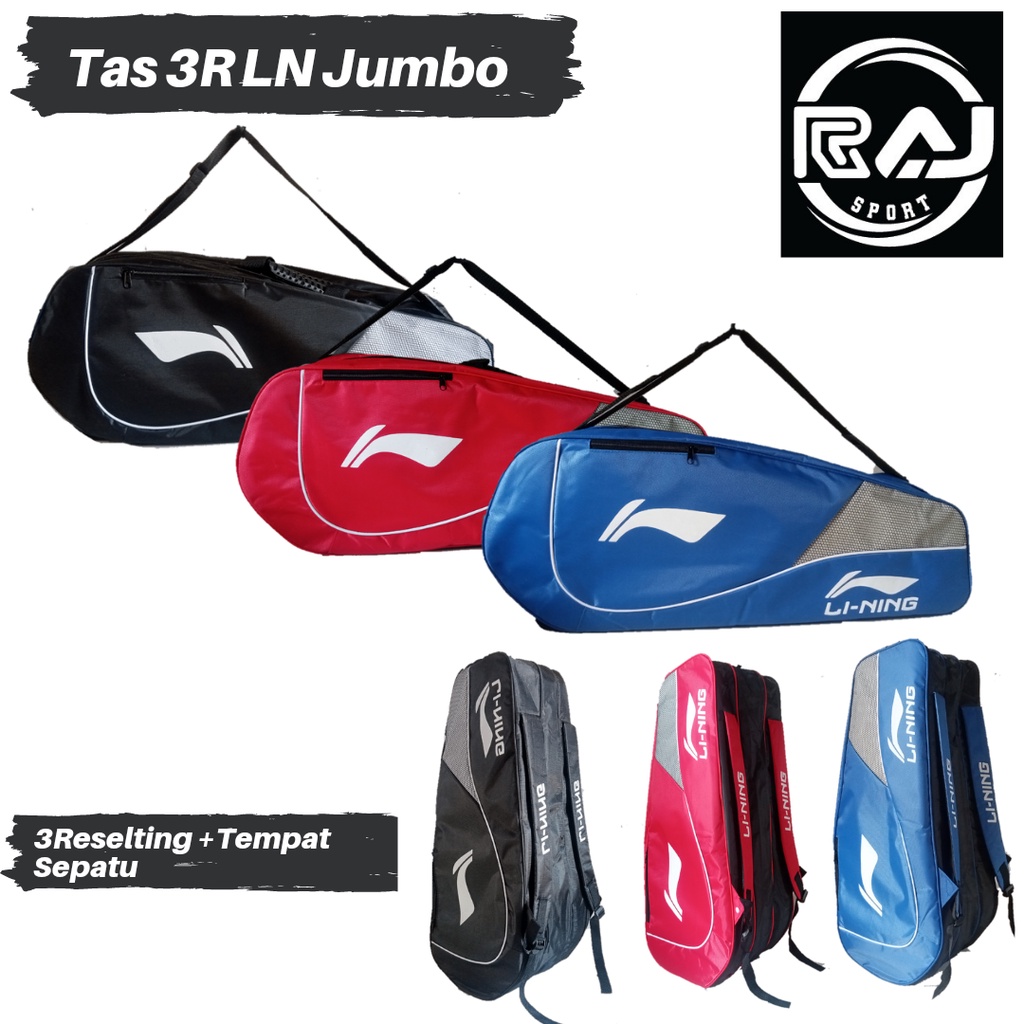 Jual Tas Raket Badminton LN 3Reselting Jaring Besar Ada Tempat ...