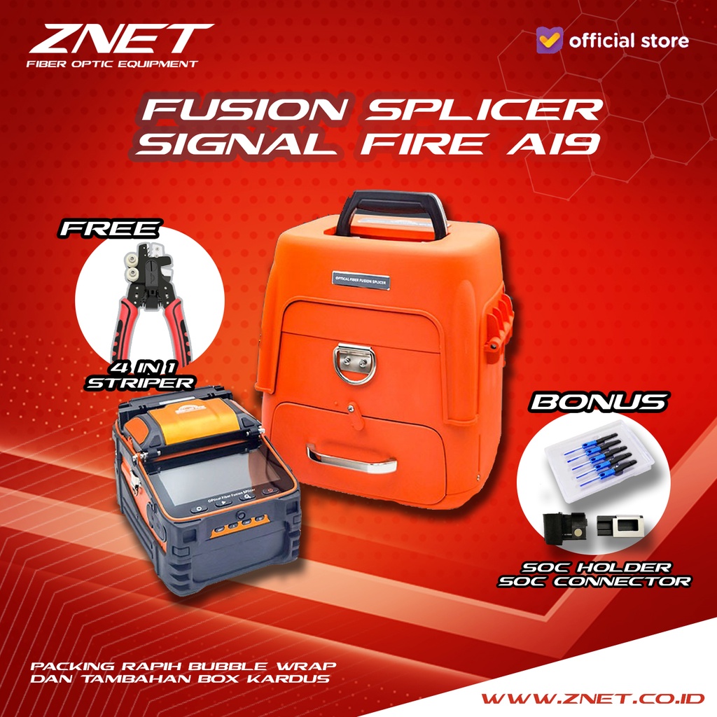 Jual SPLICER AI9 SPLICING FIBER OPTIC FFTH FIBER FUSION AI9 DENGAN 6 ...