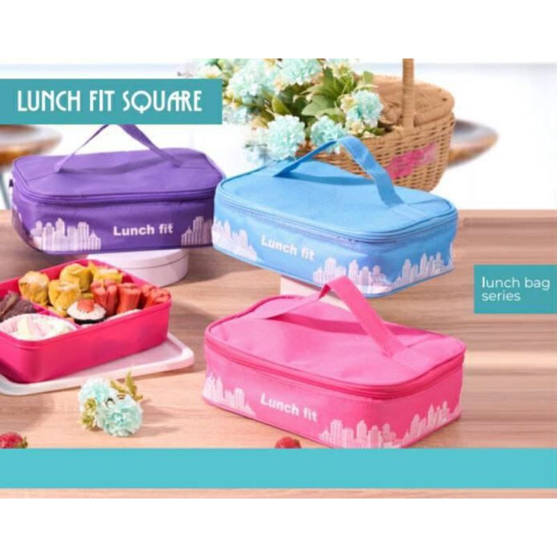 Jual Lunch Fit Square Deluxe Lunch Fit With Bag Tempat Makan | Shopee ...