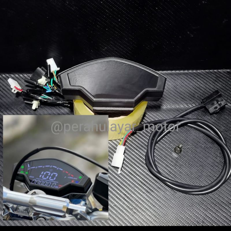 Jual spedo speedometer digital gpx spido gpx digital fullset set sensor ...