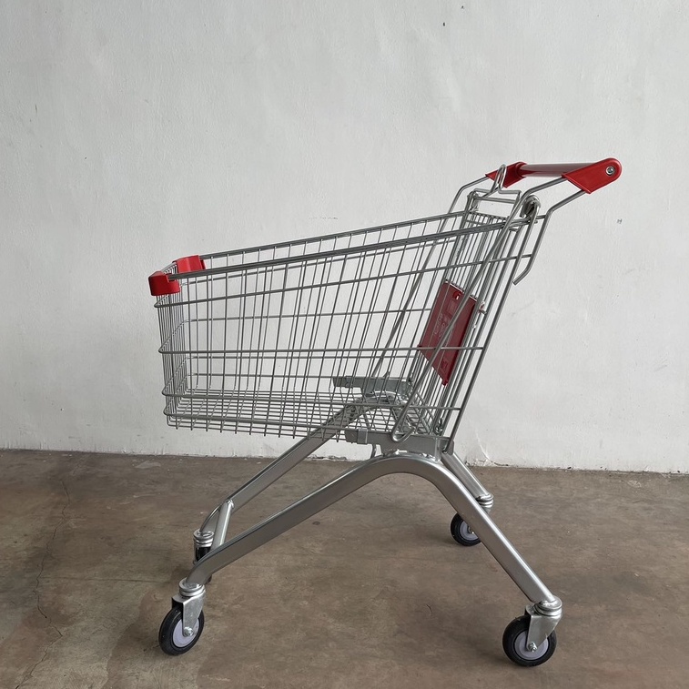 Jual Trolley Belanja Troli Supermarket 60 liter dengan Karet Pelindung ...