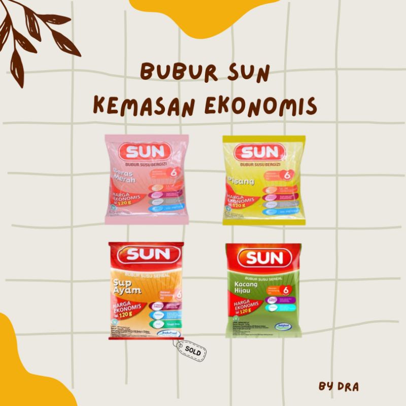 Jual Bubur Sun Kemasan Ekonomis 120 Gram | Shopee Indonesia