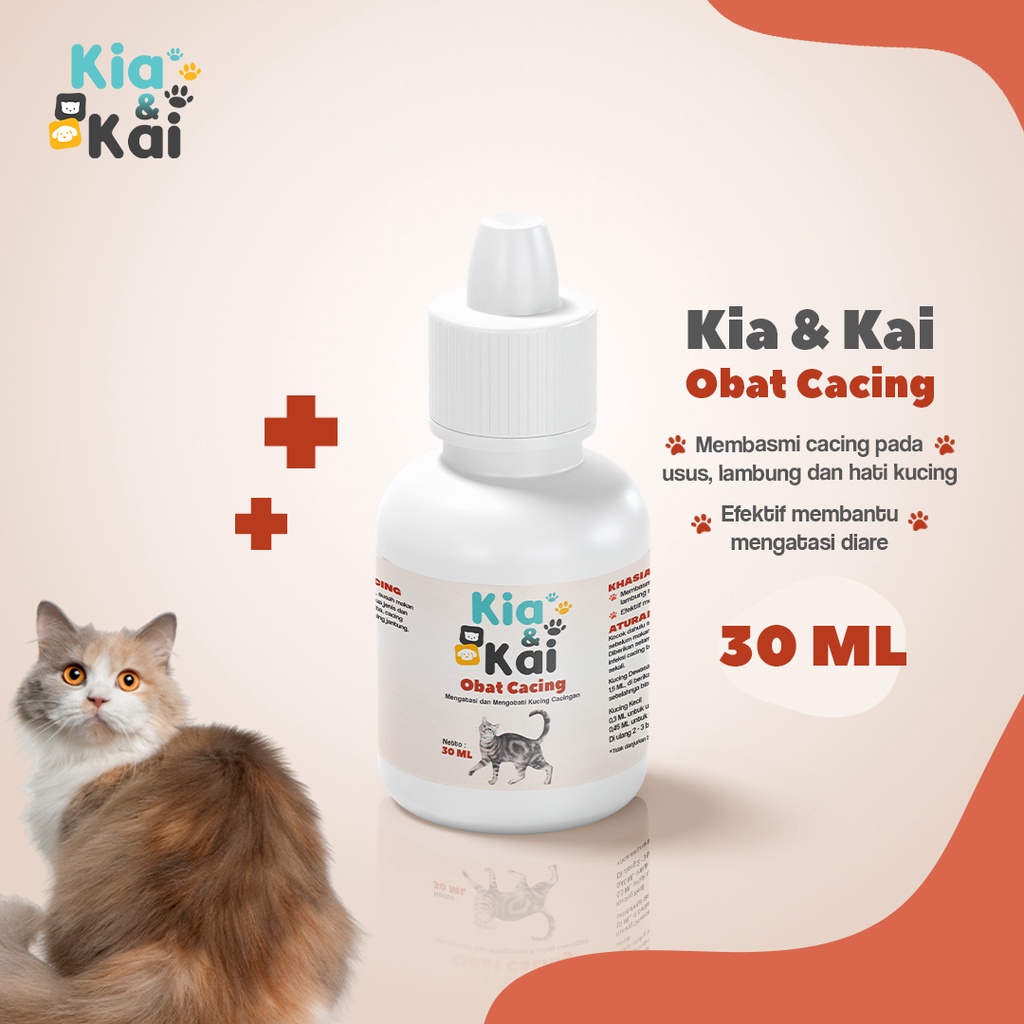 Jual Obat cacing untuk kucing Kia & Kai 30 ML | Shopee Indonesia