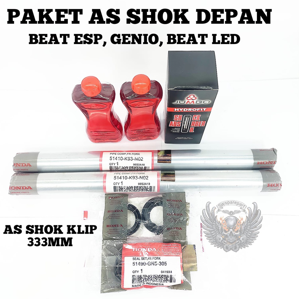 Jual AS SHOK DEPAN PAKET SET SEAL SHOK OLI SHOK BEAT SPORTY GENIO BEAT ...