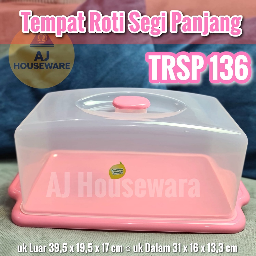 Jual TRSP 136 TEMPAT ROTI SEGI PANJANG PINK GOLDEN LEMON | Shopee Indonesia
