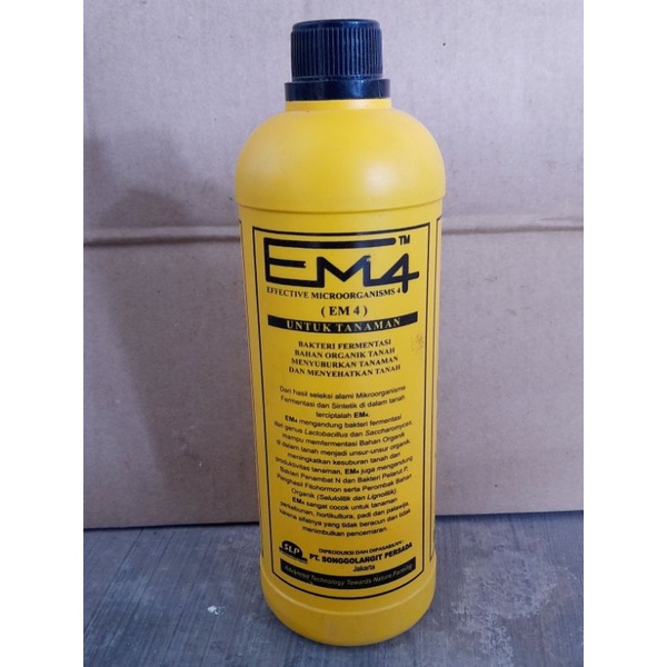 Jual EM4 Effective Microorganisme Pertanian isi 1 Liter (botol kuning ...