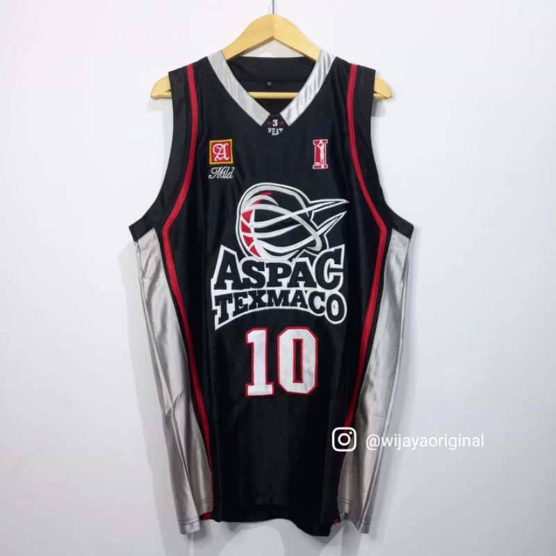Jual JERSEY BASKET IBL REPRO ASPAC TEXMACO #10 MARIO WUYSANG - HITAM ...