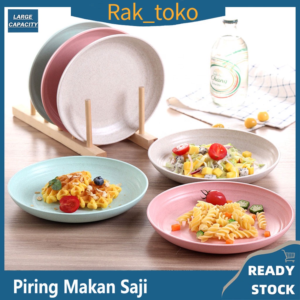 Jual Piring Makan Saji Round Plate Piring Saji Gandum Wheat Straw ...