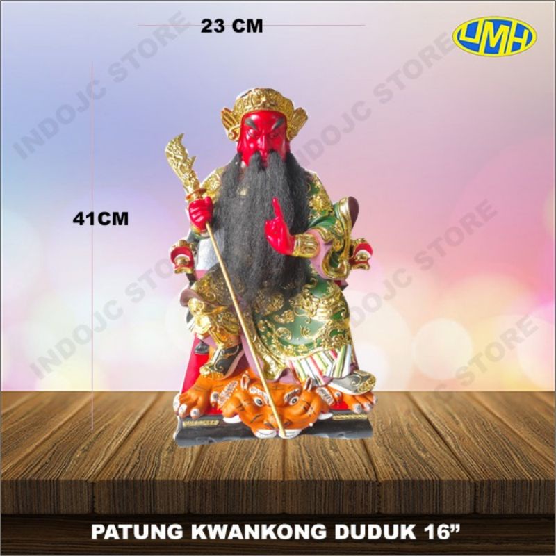 Jual patung dewa kwan kong guan yu fiber 16 inch | Shopee Indonesia