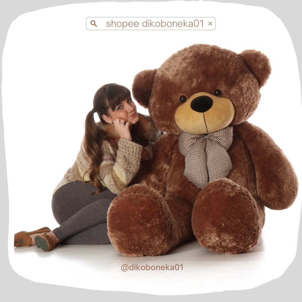 Jual Boneka Sunny Cuddles Soft and Huggable Jumbo Mocha Brown Teddy ...