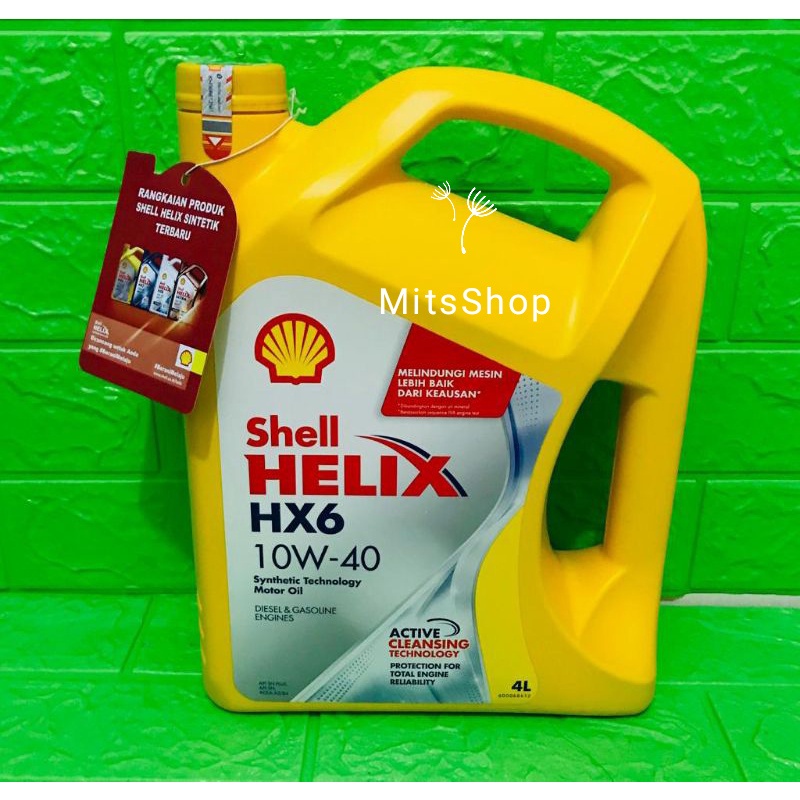 Jual OLI Shell Helix HX6 10W-40 (4L) Oli Mesin Mobil Original Produk ...
