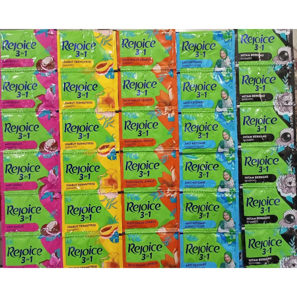 Jual Rejoice 3 In 1 Shampo 10 ml 1 Renceng Isi 12 Sachet All Variant | Shopee Indonesia