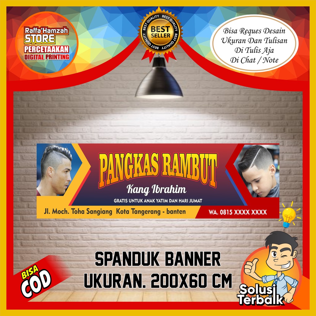 Jual CETAK SPANDUK / BANNER PANGKAS RAMBUT / SPANDUK PANGKAS RAMBUT ...