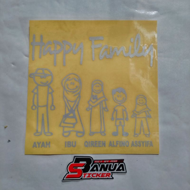 Jual STICKER HAPPY FAMILY Request Sesuai Keinginan | Shopee Indonesia