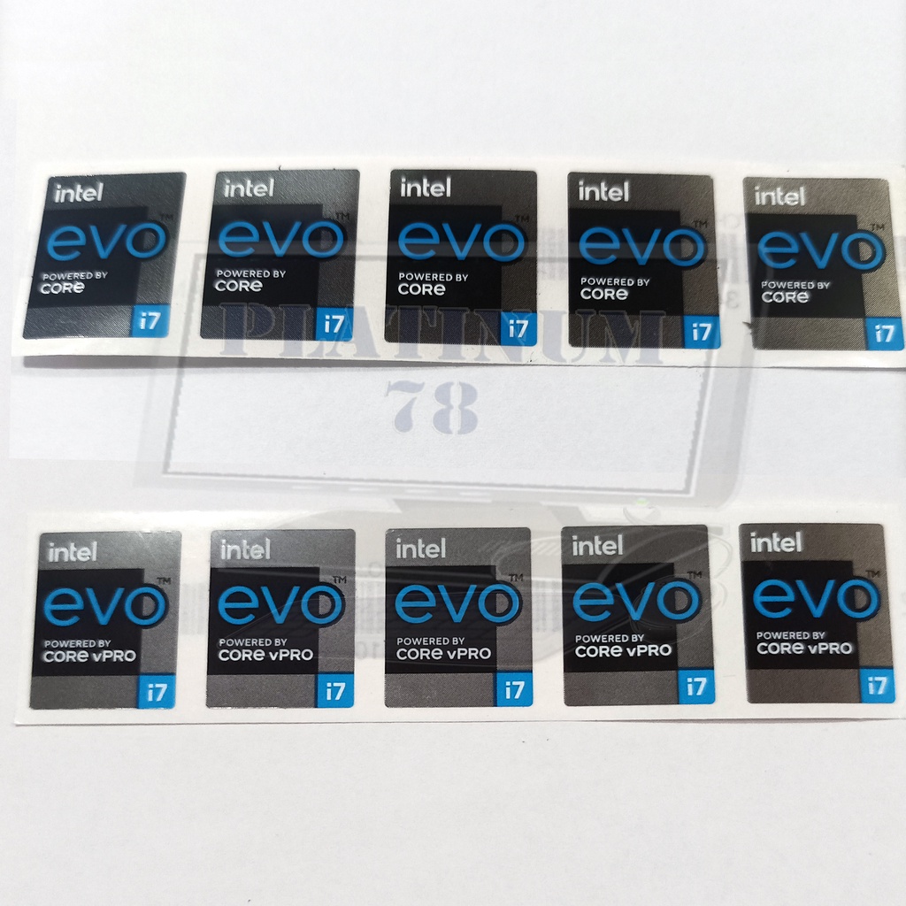 Jual Sticker Stiker Logo intel Core i7 Gen 11 EVO Original | Shopee ...