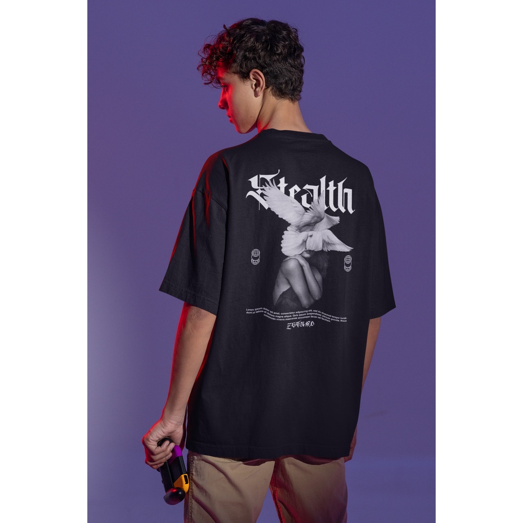 Jual Baju Kaos oversize distro stealth bahan tebal adem Kasual Distro ...