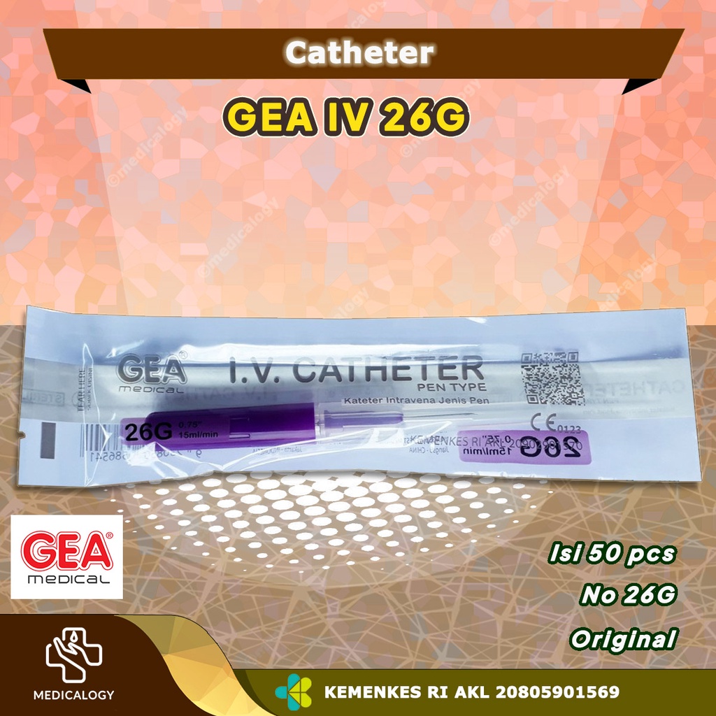 Jual Abbocath IV Catheter 26G GEA per Box isi 50 pcs | Shopee Indonesia