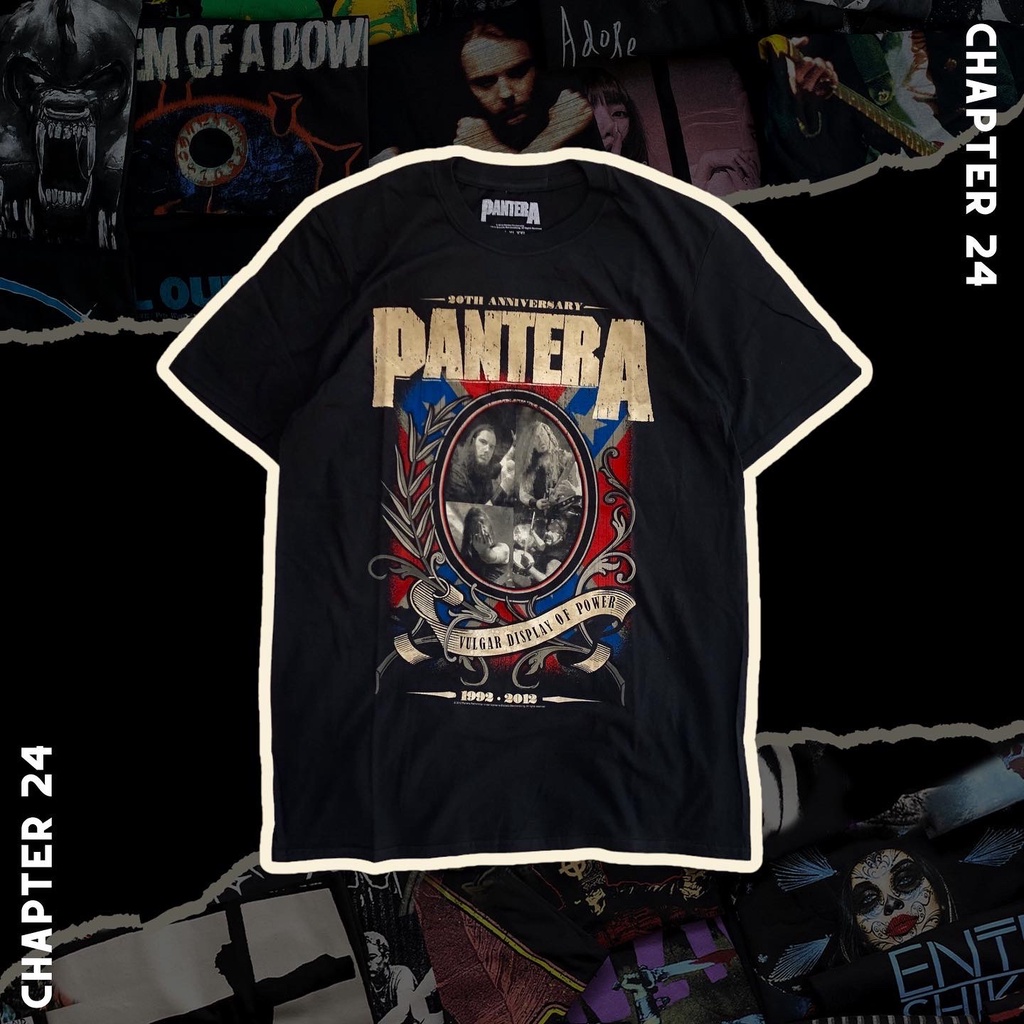 Jual Kaos Band PANTERA - ANNIVERSARY SHIELD Official/Original T-Shirt ...