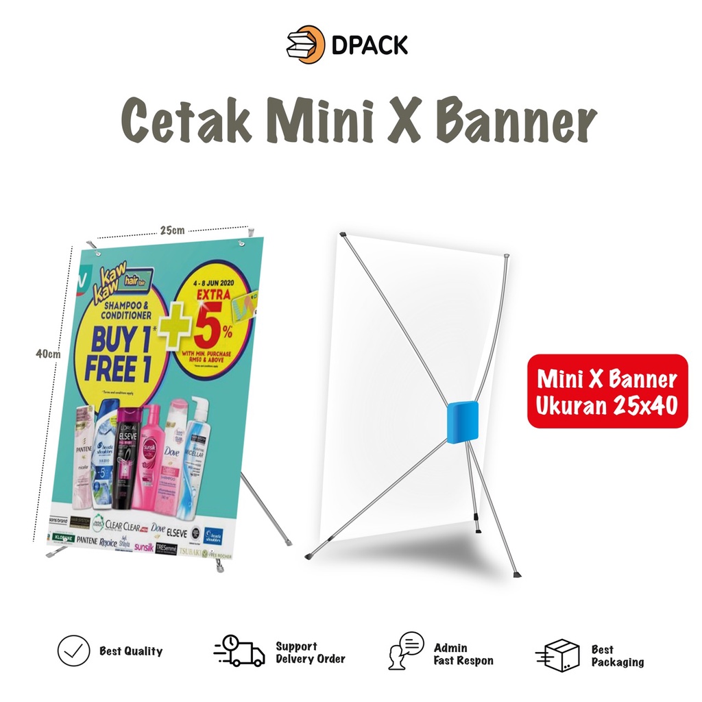 Jual CETAK MINI X BANNER CETAK BANNER MEJA / Standing Tabble, Stand ...