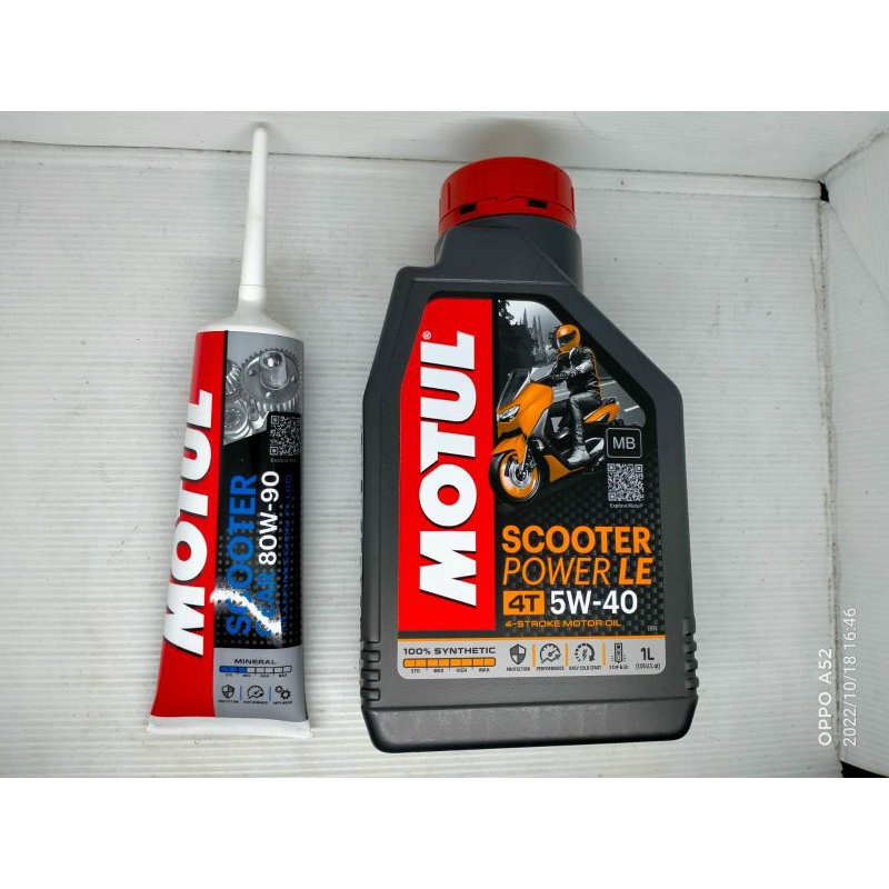 Jual motul power le 5 w 40 1liter plus oli gear/ gardan oli mesin motor ...